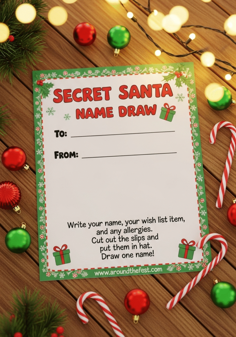 Name Draw Secret Santa – Creative and Festive Ideas - aroundthefest.com