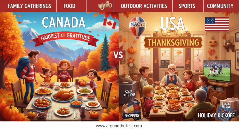 Why Canada and US Thanksgiving Are Different? Explained - aroundthefest.com