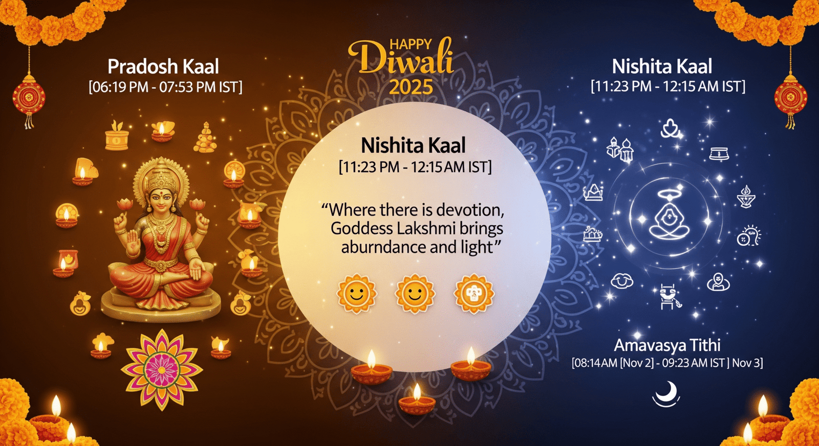 Diwali 2025 Date and Muhurta: Lakshmi Puja Timings Guide ...