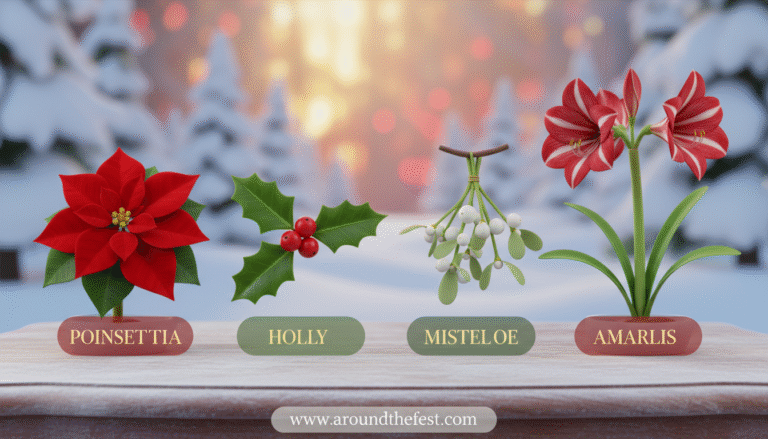 Christmas Flowers and Trees: Names, Meanings, and Uses - aroundthefest.com